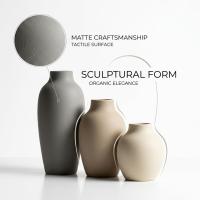 China Stylish Modern Ceramic Vase Set Home Decor Table 3pcs 15 - 28 Cm for sale