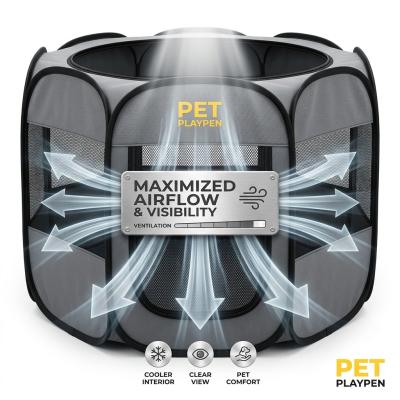 China Playpen Foldable Pop Up Pet Indoor Outdoor Pet Gear Dog Cat Puppy Play Cage for sale