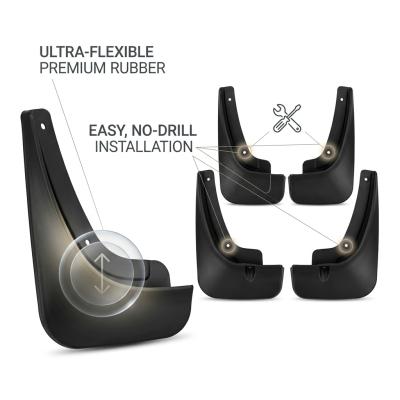 China Universal Car Mud Flaps Splash Guards Front Rear Fender Protector Rubber Set for sale