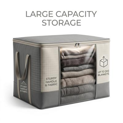 China Large Foldable Under Bed Storage Bag Clothes Organization Solution With Zipper for sale