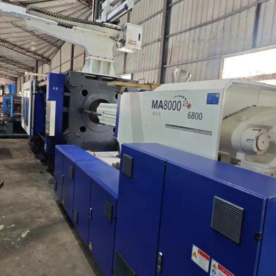 China MA8000IIS/6800 Servo Motor Injection Molding Machine with Motor Power 77Kw and Screw Diameter 100mm 1200KN for sale