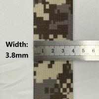 China Camouflage polyester webbing Outdoor supplies Backpack straps Clothing adjuvant for sale