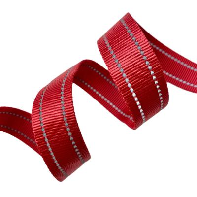 China Pet webbing High visibility reflective strips Hollow Nylon-look webbing Backpacks Belts Outdoor Equipment for sale