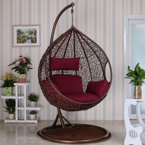China 500KG Capacity Outdoor Hanging Egg Basket Rattan Chair with Double Rocking Motion - F-WM-003 Model for sale