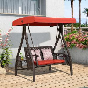 China Custom Iron Garden Swing Seat with 500kg Capacity and Adjustable Backrest for Outdoor Use for sale