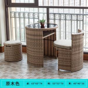 China Eco Three-Piece Rattan Outdoor Dining Set - Waterproof Garden Furniture with 3-Year Warranty for sale