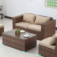 China Modern Outdoor Garden Corner Sofa with 100% Polyester Fabric and 3-Year Warranty - Waterproof Wicker Design for sale