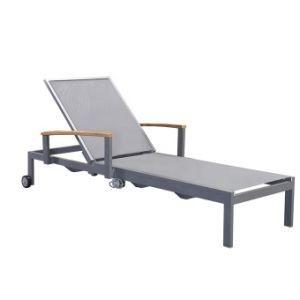 China Modern Iron Outdoor Sun Lounger with Adjustable Recline and Foldable Design - 200cm Length Weather-Resistant Patio Furniture for sale