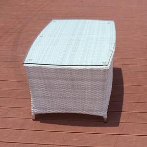 China White Rattan Balcony Table Chair Set - 3 Year Warranty Waterproof Garden Furniture for Indoor Outdoor Dining for sale