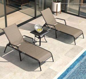 China Outdoor Garden Rattan Wicker Chaise Lounge with Ottoman Furniture Set 3 Years Warranty for sale