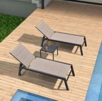 China Aluminum Frame Swimming Pool Sun Lounger OEM Outdoor Chaise Lounge with 3 Year Warranty for sale