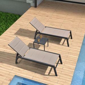China Aluminum Frame Swimming Pool Sun Lounger OEM Outdoor Chaise Lounge with 3 Year Warranty for sale