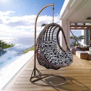 China Stylish Hanging Chair Swing with Iron Cradle and Rattan Bird Nest Design - Outdoor Garden Furniture with 2-3 Year Warranty for sale