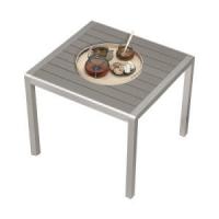 China Aluminum Alloy PE Wicker Outdoor Dining Table WM-51 with 3-Year Warranty and 7 Color Options for sale
