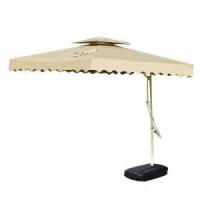 China Aluminum Cantilever Patio Umbrella 10x10 FT Square Outdoor Sun Shade with Base for sale