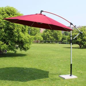 China Wind Resistant Garden Patio Parasol 3m Aluminum Frame Polyester Fabric Beach Umbrella for sale