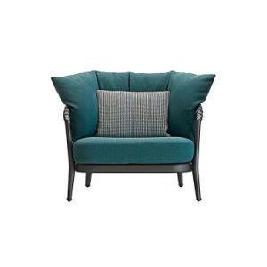 China Steel Frame Garden Rattan Chair with 310g/m² Fabric - Traditional Woven Design for Outdoor & Dining Use for sale