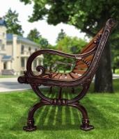 China WM-06 Cast Aluminum Outdoor Bench with 3-Year Warranty - Waterproof Garden Furniture in Multiple Rattan Colors for sale