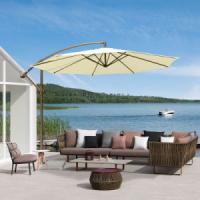 China Aluminum Frame Round Outdoor Parasol 3m 2.7m Waterproof UV Resistant for Garden Patio for sale