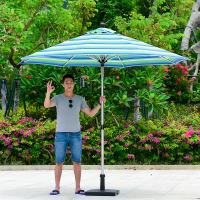 China QZS-02 Seven Square Aluminum Outdoor Umbrella 3m/2.7m with 250g Polyester Fabric and 3-Year Warranty for sale