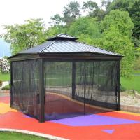 China Steel Frame PVC Coated Iron Gazebo with Scroll Design - Weather-Resistant Outdoor Shelter for Gardens and Patios for sale