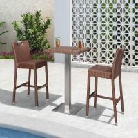 China Artsun AS-B0016 Outdoor Rattan Bar Set with 2-3 Year Warranty - Modern Wicker High Table and Chairs for Hotels and Gardens for sale