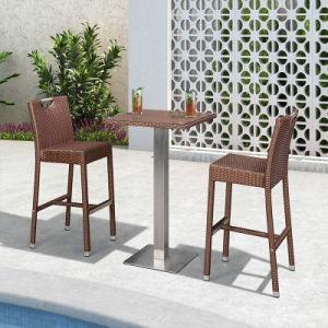 China Artsun AS-B0016 Outdoor Rattan Bar Set with 2-3 Year Warranty - Modern Wicker High Table and Chairs for Hotels and Gardens for sale