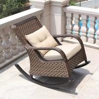 China Waterproof Outdoor Rocking Lounge Chair Rattan Color Garden Rocking Lounger with 2-3 Year Warranty for sale