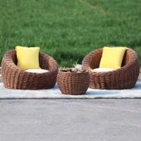 China Orange Wicker Garden Chairs - All Weather Outdoor Furniture with 3-Year Warranty and 7 Color Options for sale