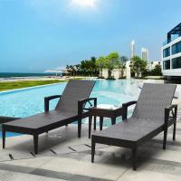 China Modern Rattan Sun Lounger Outdoor Chaise Lounge Chair with 3-Year Warranty and 7 Color Options for sale