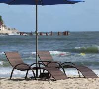China TY-17 Waterproof Outdoor Rattan Beach Lounger Bed with 3-Year Warranty and 7 Color Options for sale