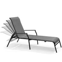 China Outdoor Garden Rattan Wicker Chaise Lounge with Ottoman Furniture Set 3 Years Warranty for sale