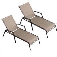 China Outdoor Garden Rattan Wicker Chaise Lounge with Ottoman Furniture Set 3 Years Warranty for sale