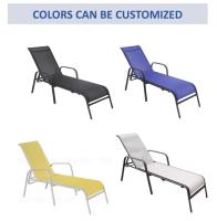 China Custom Outdoor Beach Sun Lounger with Foldable Design and Weather-Resistant Fabric for Poolside and Patio Use for sale