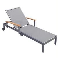 China Modern Iron Outdoor Sun Lounger with Adjustable Recline and Foldable Design - 200cm Length Weather-Resistant Patio Furniture for sale