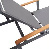 China Modern Iron Outdoor Sun Lounger with Adjustable Recline and Foldable Design - 200cm Length Weather-Resistant Patio Furniture for sale