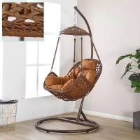 China Metal Lazy Balcony Rocking Chair Family Hanging Basket Rattan Swing for Outdoor for sale