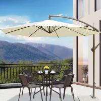China Aluminum Frame Round Outdoor Parasol 3m 2.7m Waterproof UV Resistant for Garden Patio for sale