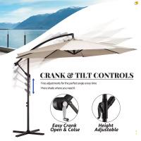 China 3m Outdoor Patio Garden Sun Umbrella Waterproof UV Resistant Polyester 250g for sale