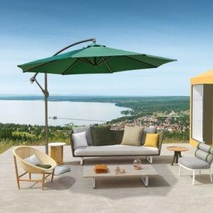 China Outdoor Patio Umbrella 3m Round Sun Protection Polyester Parasol for Garden Beach for sale