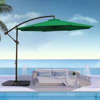 China Outdoor Patio Umbrella 3m Round Sun Protection Polyester Parasol for Garden Beach for sale
