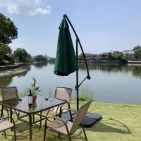 China Outdoor Patio Umbrella 3m Round Sun Protection Polyester Parasol for Garden Beach for sale