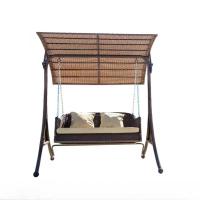 China 3 Seater Canopy Swing Chair Outdoor Garden Patio Hanging Furniture 200kg Capacity for sale