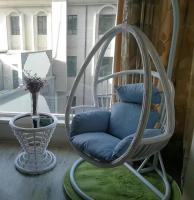 China Imitation Rattan Balcony Rocking Chair 5 Years Frame Warranty Easy Washable for sale
