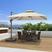 China Waterproof Outdoor Patio Umbrella 3m Aluminum Roman Parasol for Garden Beach for sale