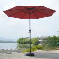China 3m Round Sunshade Center Pillar Umbrella with Custom Logo - 250g Polyester Waterproof Outdoor Parasol for sale