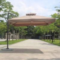 China Outdoor Garden Sunshade Umbrella 3m 2.7m Round Design with 250g Polyester Fabric and 3-Year Warranty for sale