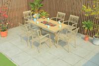 China WEIMEITE Aluminum Outdoor Rattan Table and Chairs Set - 60cm Chairs with 5-Year Frame Warranty for sale
