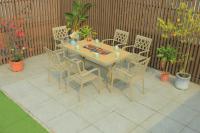 China WEIMEITE Aluminum Outdoor Rattan Table and Chairs Set - 60cm Chairs with 5-Year Frame Warranty for sale