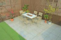 China WEIMEITE Aluminum Outdoor Rattan Table and Chairs Set - 60cm Chairs with 5-Year Frame Warranty for sale